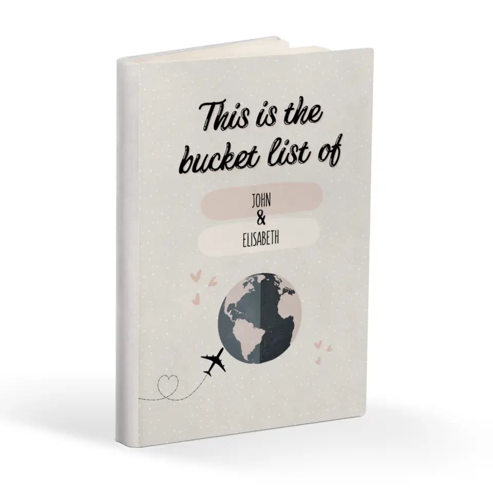 Custom Names Bucket List Notebook For Couples – CoupleGifts.com
