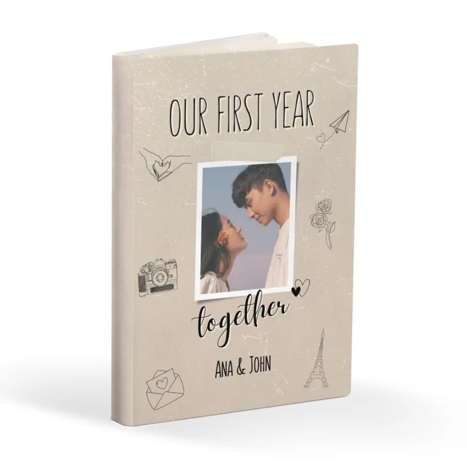 Our First Year Together With Custom Names And Photo Lovebook ...
