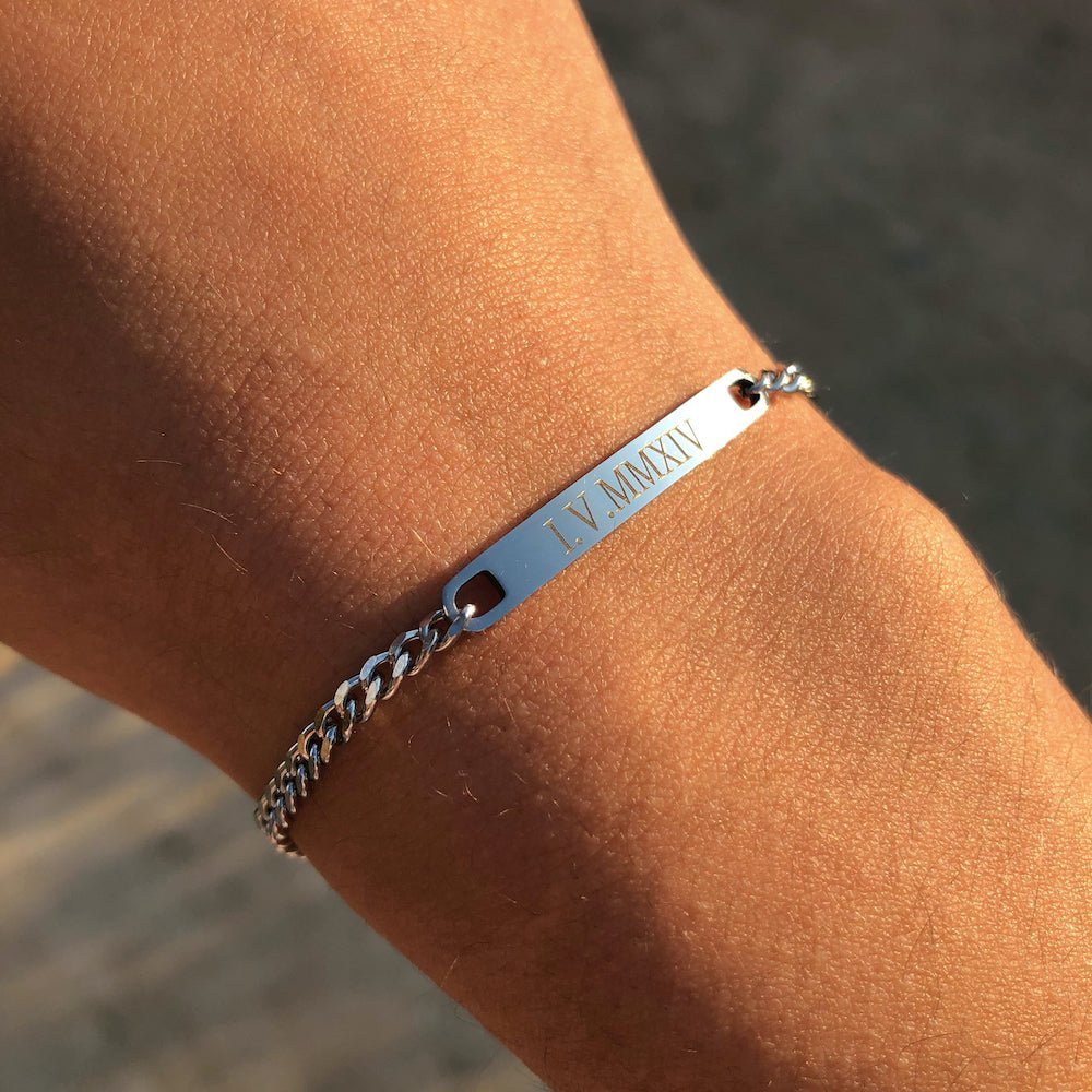 Two Engraved Couples Bracelets Silver